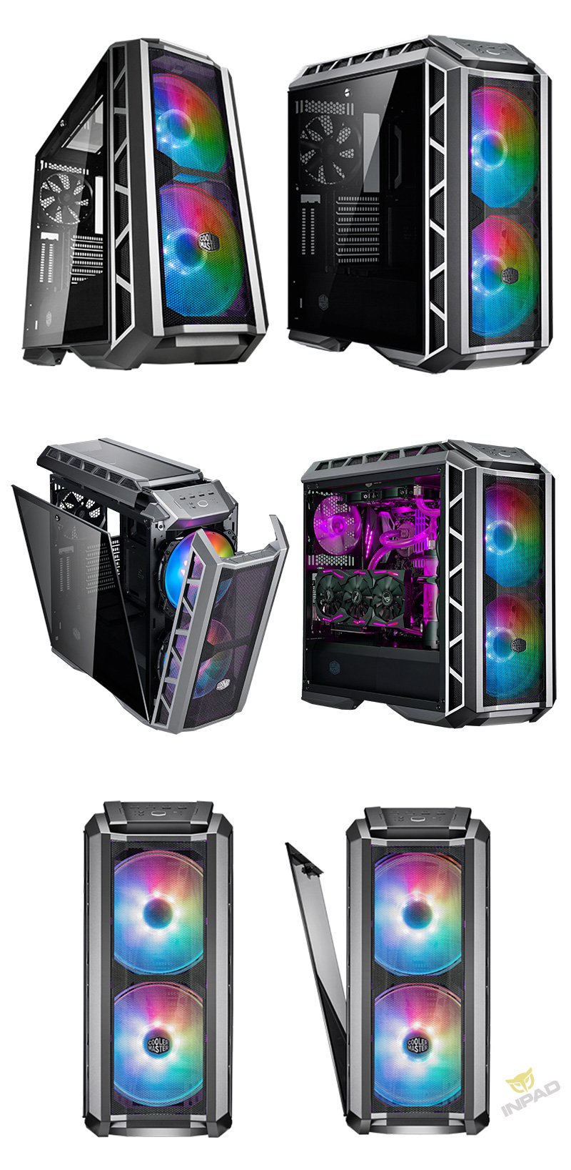 CoolerMaster MasterCase H500P Mesh ARGB機殼 槍灰色 白色_直立式機殼_★機殼|裸測架_機殼|電源|散熱 ...
