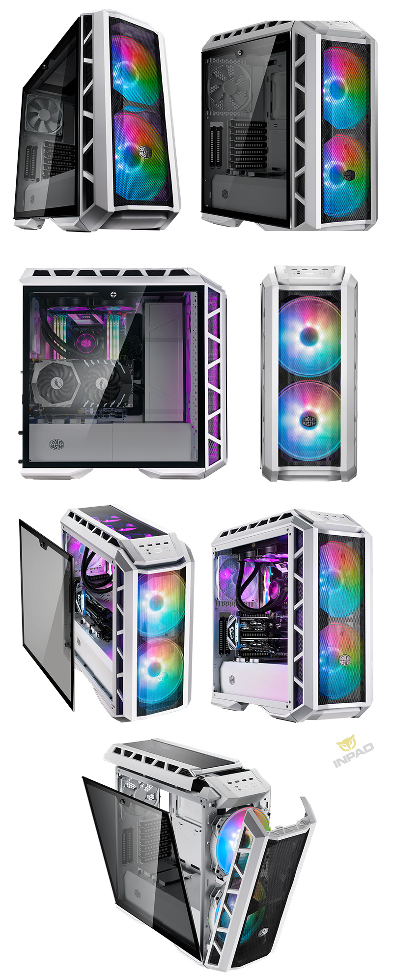 CoolerMaster MasterCase H500P Mesh ARGB機殼 槍灰色 白色_直立式機殼_★機殼|裸測架_機殼|電源|散熱 ...