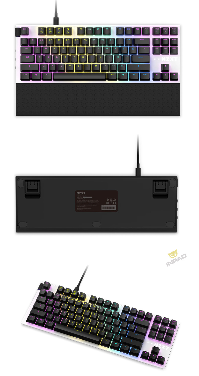 NZXT Function TKL 80% RGB模組化熱插拔機械式鍵盤 黑色白色_有線_★機械式鍵盤_鍵盤|鍵帽|鍵盤周邊 | 硬派精璽線上購物網