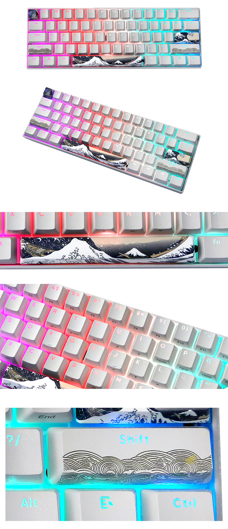 KBParadise V60THE2 Great Wave巨浪 60%機械式鍵盤 英文 Cherry櫻桃軸版 RGB_有線_★機械式鍵盤_鍵盤 ...