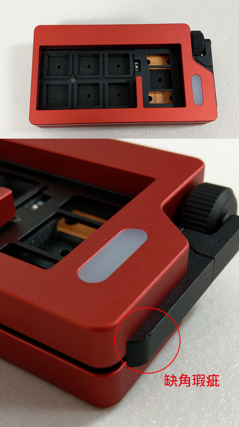 [福利品]Owlab Voice Mini 無線藍芽熱插拔機械式7鍵迷你鍵盤套件-Crimson (Anodized Red + Black ...