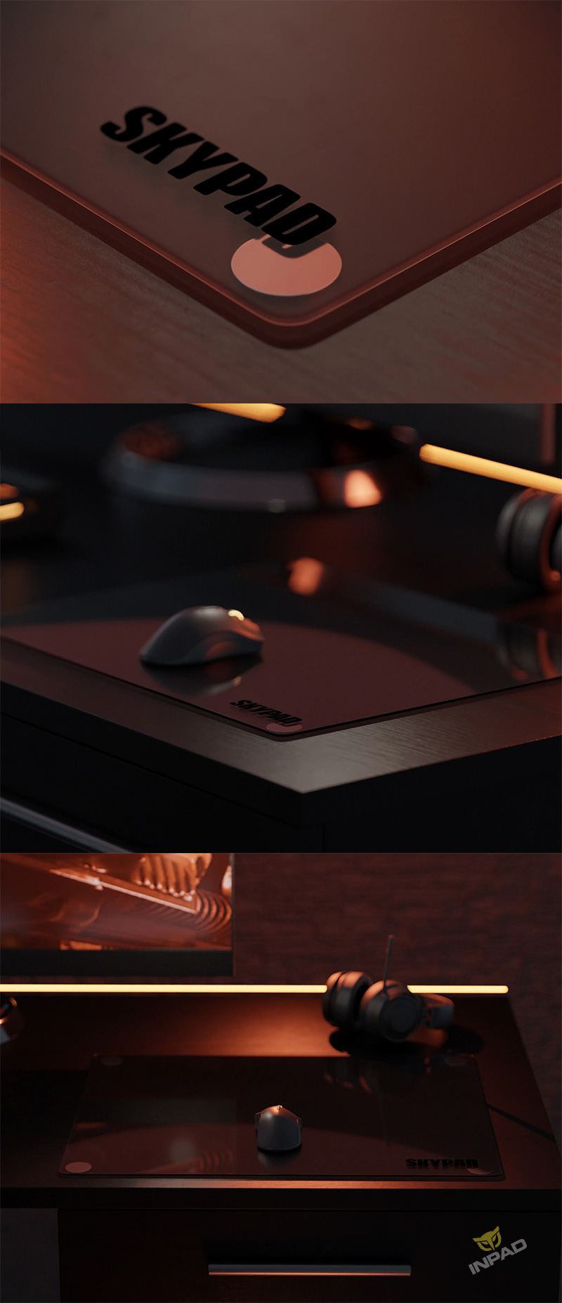 SKYPAD 玻璃鼠墊 3.0 XL文字logo 透明_玻璃|陶瓷鼠墊_★滑鼠墊_滑鼠|鼠墊|滑鼠周邊 | 硬派精璽線上購物網