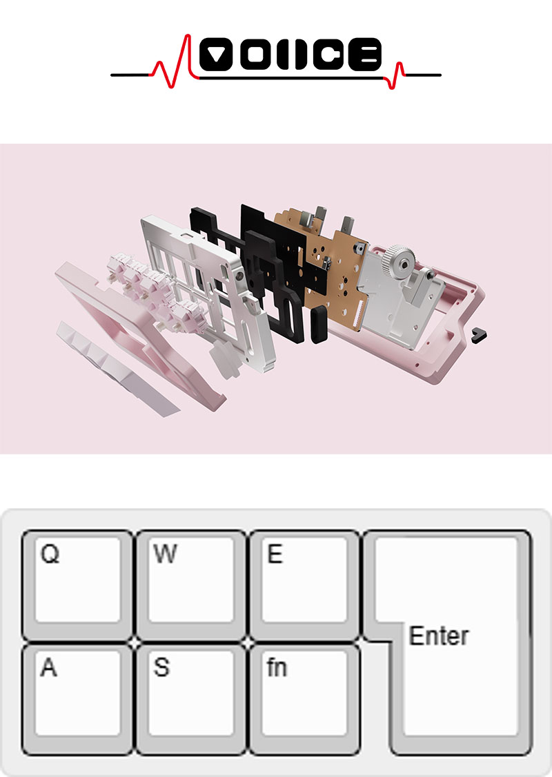 [in-stock]Owlab Voice Mini 無線藍芽熱插拔機械式7鍵迷你鍵盤套件_套件_鍵盤套件_鍵盤客製化專區 | 硬派精璽線上購物網
