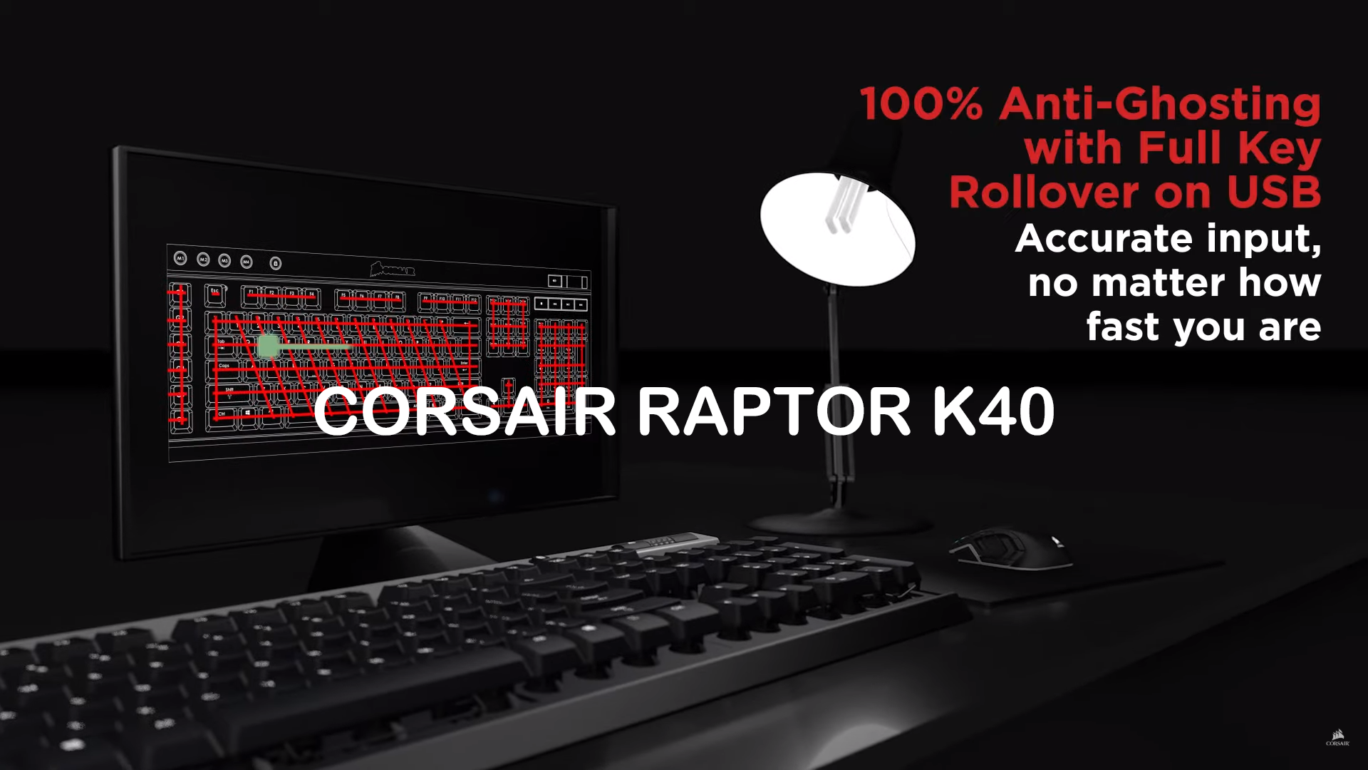 Corsair Gaming 海盜電競 Raptor K40 RGB 薄膜式鍵盤 中文_有線_薄膜式鍵盤_鍵盤|鍵帽|鍵盤周邊 | 硬派精璽線上購物網