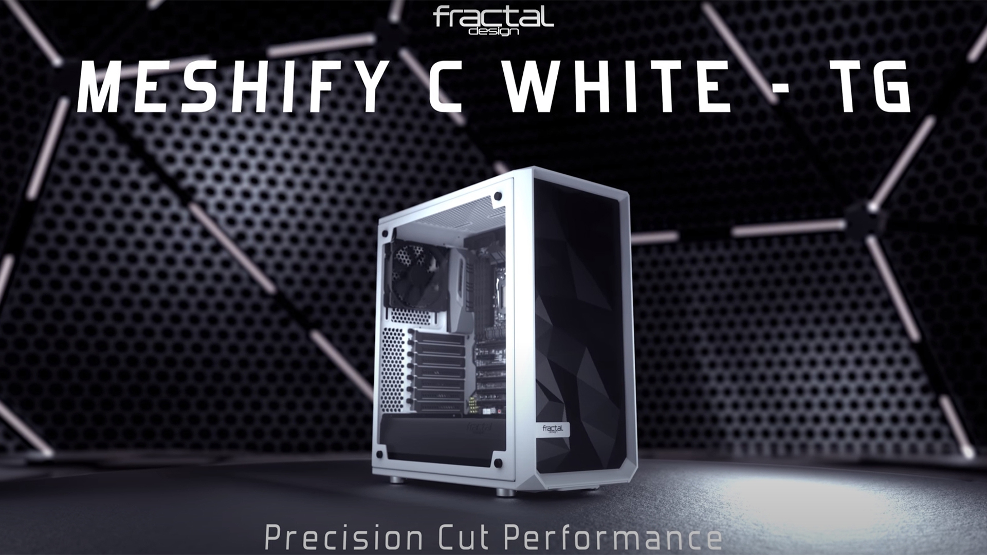 Fractal Design Meshify C TG機殼 白色透側版_直立式機殼_★機殼|裸測架_機殼|電源|散熱改裝 | 硬派精璽線上購物網