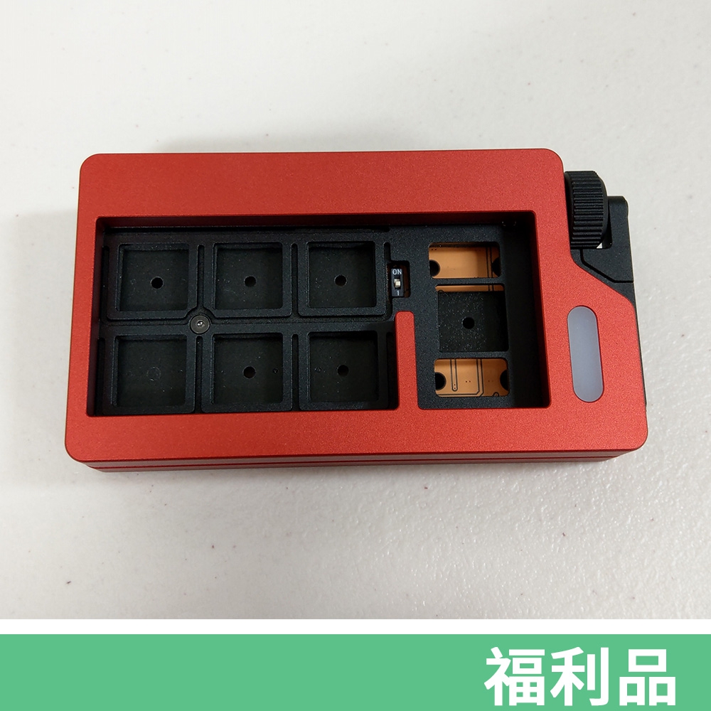 [福利品]Owlab Voice Mini 無線藍芽熱插拔機械式7鍵迷你鍵盤套件-Crimson (Anodized Red + Black ...