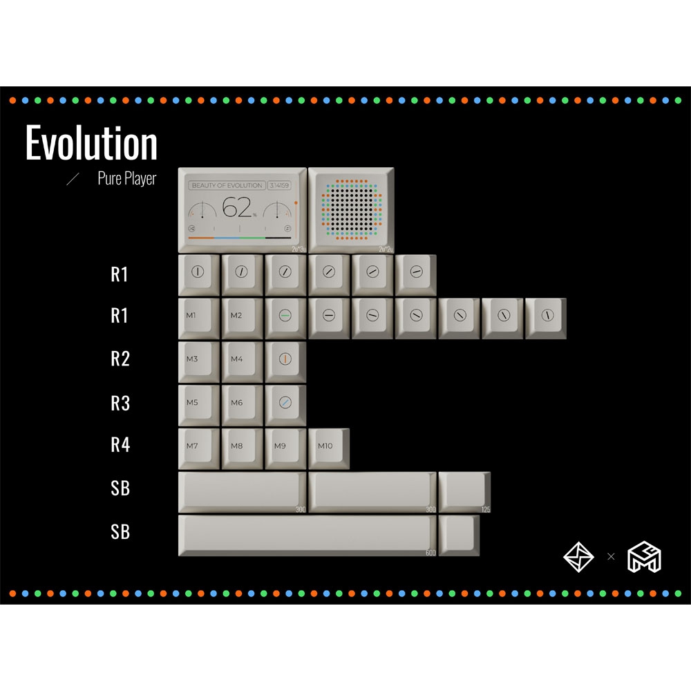 GoMaster Pure Player PBT熱昇華原廠高主題鍵帽組_Cherry原廠高_鍵帽_鍵盤客製化專區 | 硬派精璽線上購物網