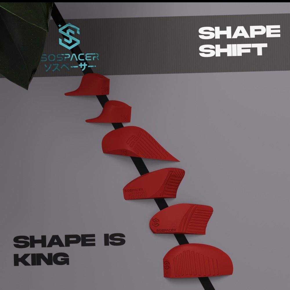 SoSpacer SHAPE SHIFT 滑鼠限位貼 一套6入 黑色紅色白色_防滑貼_滑鼠零件與配件_滑鼠|鼠墊|滑鼠周邊 | 硬派精璽線上購物網