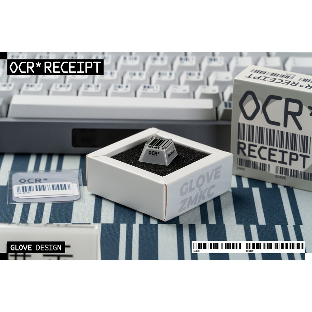GLOVE Design OCR*Receipt PBT熱昇華原廠高 主題鍵帽組_Cherry原廠高_鍵帽_鍵盤客製化專區 | 硬派精璽線上購物網