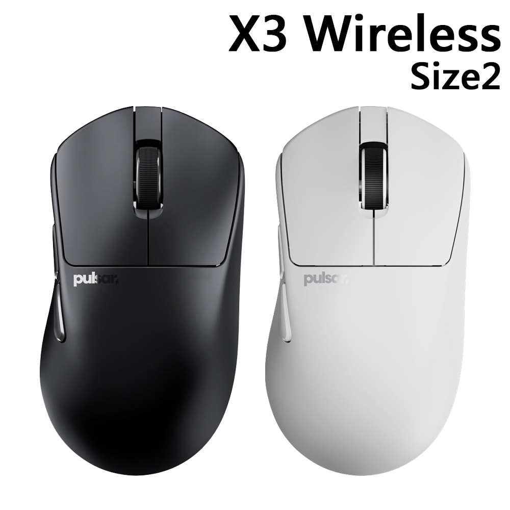 Pulsar X3 Wireless (Size2) 無線滑鼠 黑色白色_無線滑鼠_★電競滑鼠_滑鼠|鼠墊|滑鼠周邊 | 硬派精璽線上購物網